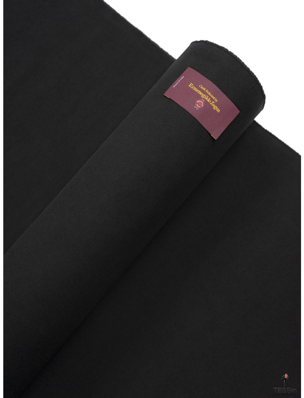 Comfort Cotton Moleskin Fabric Black Ermenegildo Zegna EZ-11930-0003