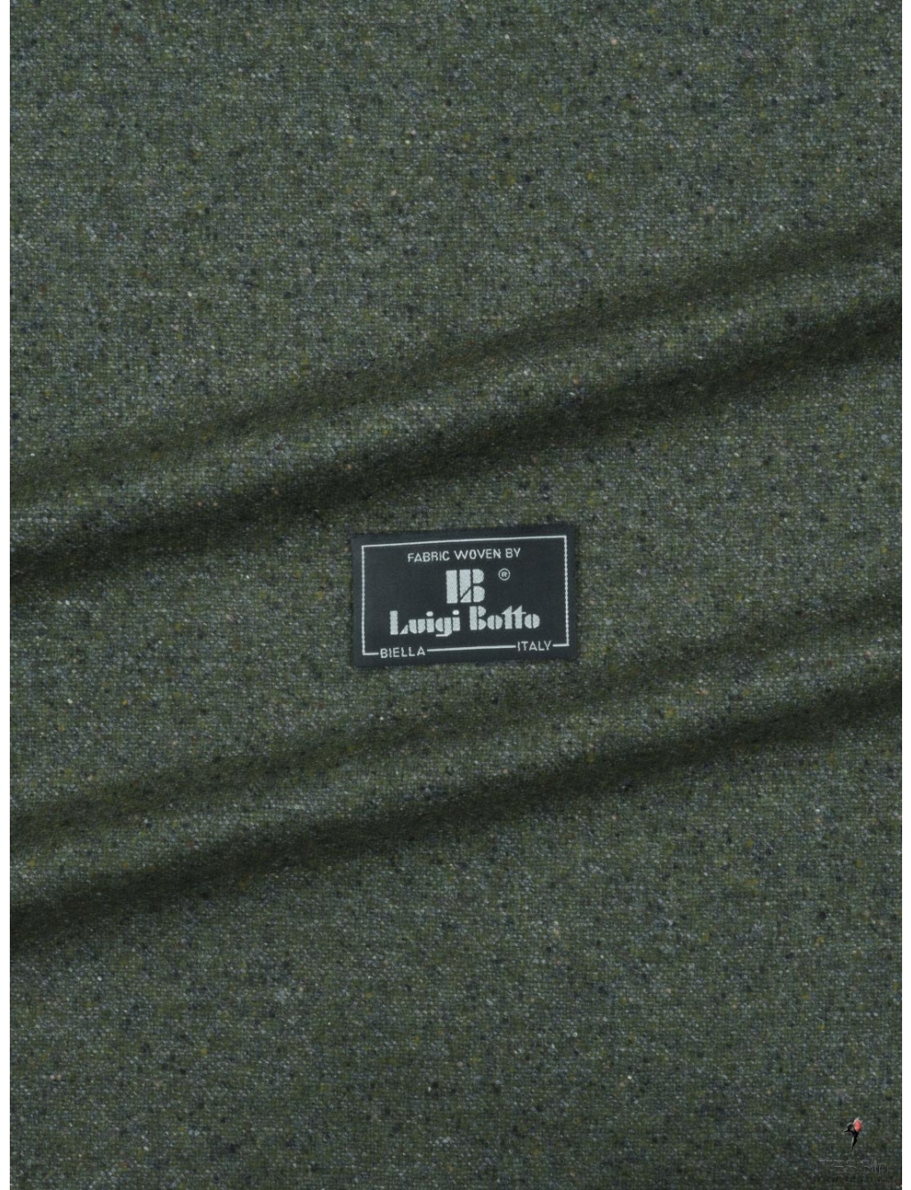 Tweed Fabric Wool and Silk Moss Green - Luigi Botto LB-TWLS-TI1100