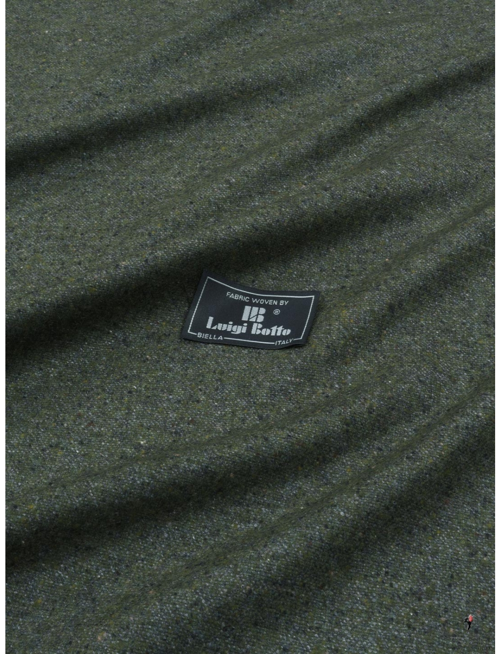 Tweed Fabric Wool and Silk Moss Green - Luigi Botto LB-TWLS-TI1100