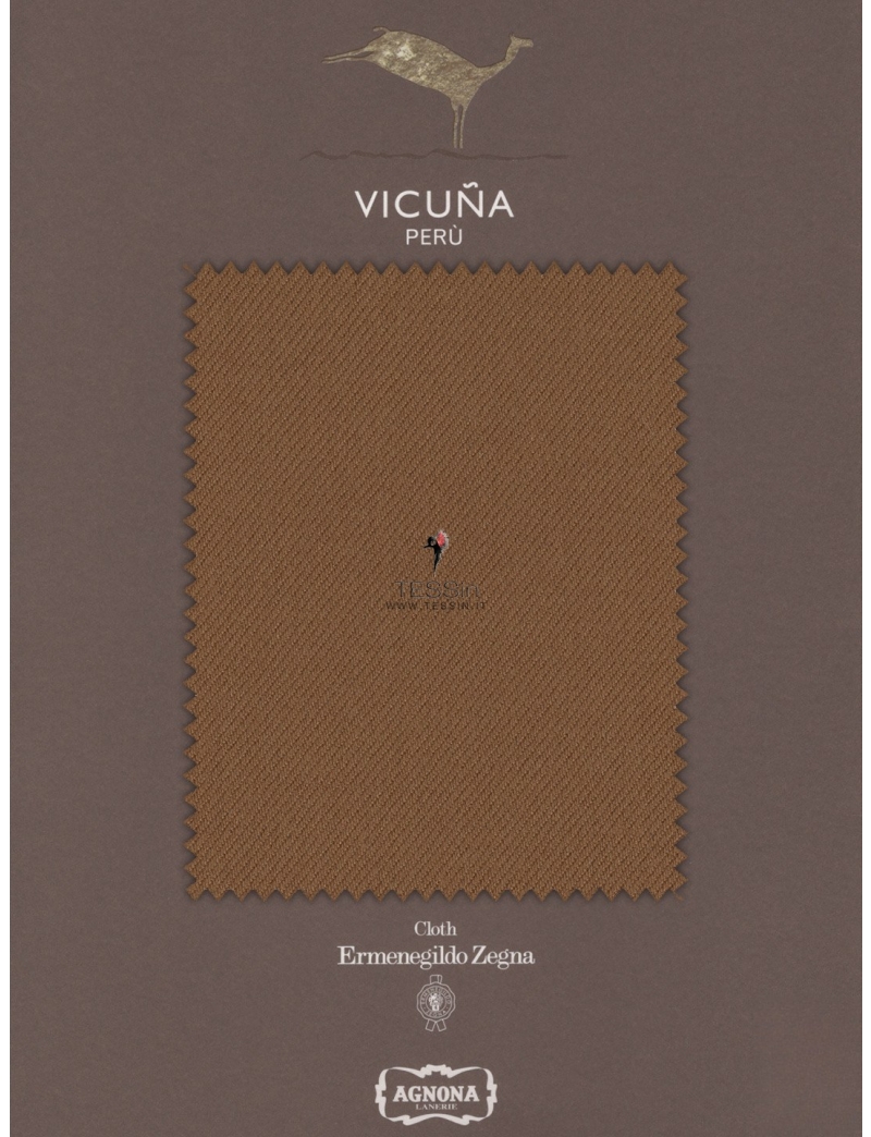 Pure Vicuña Twill Suiting Fabric Natural Vicuña Colour - Ermenegildo ...