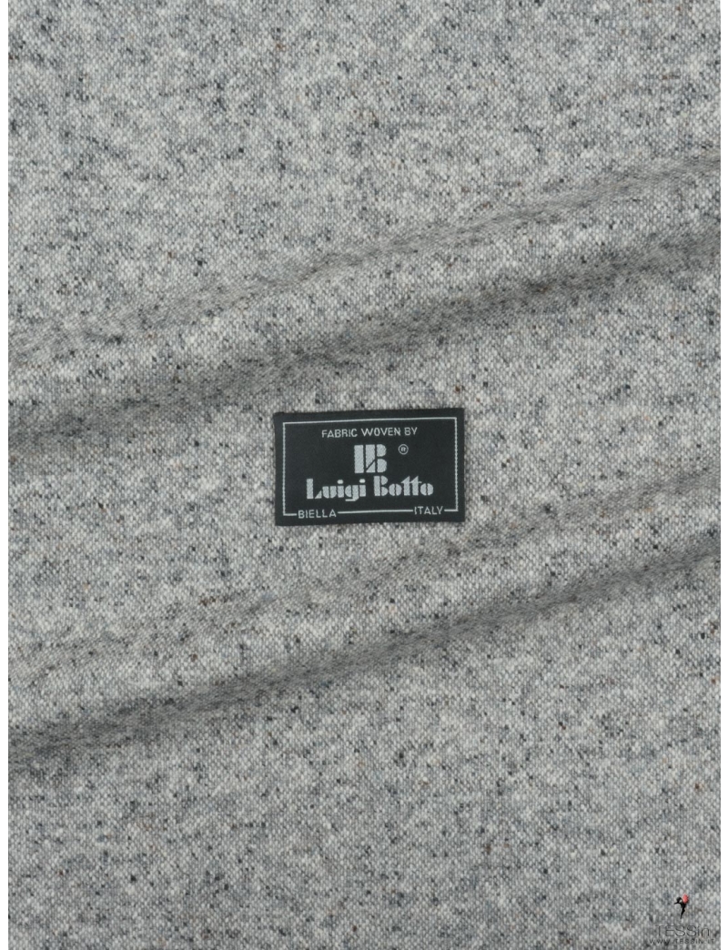 Knickerbocker Tweed Fabric Wool & Silk Light Grey Luigi Botto LB-TWLS ...