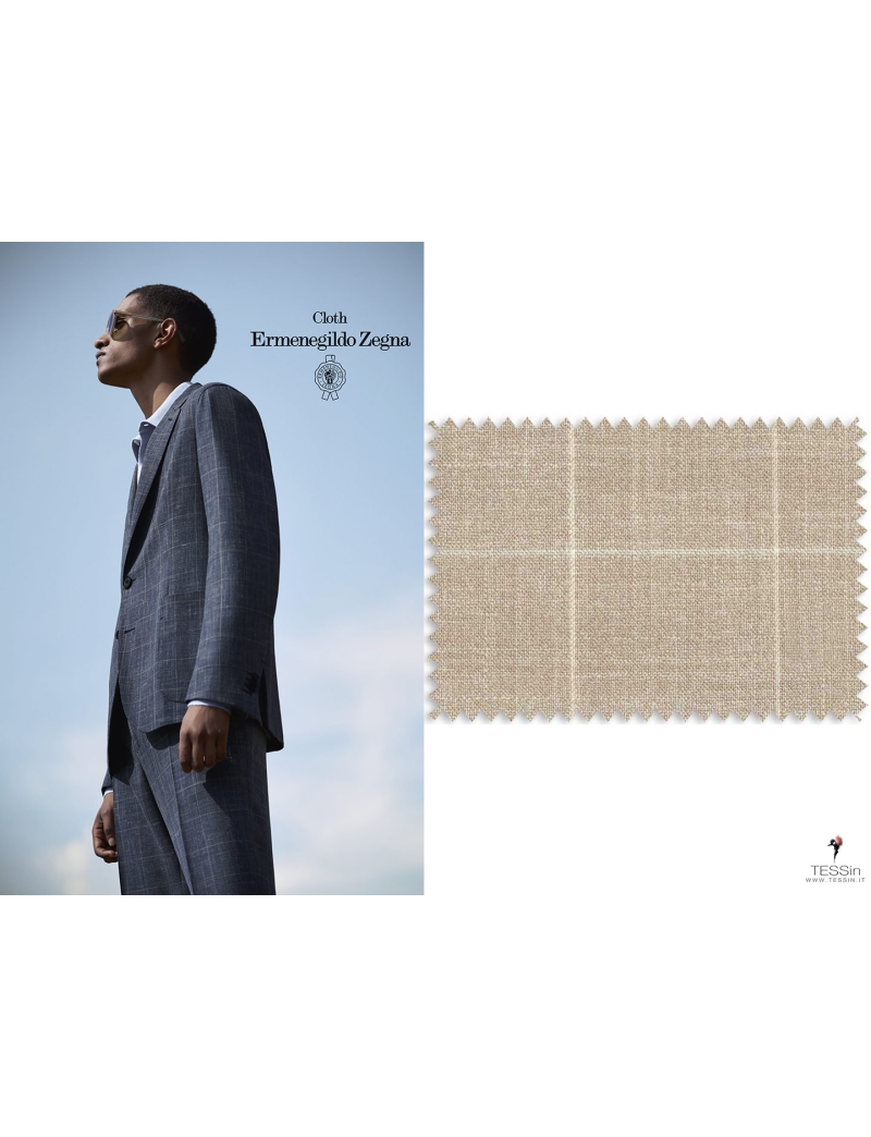 Ermenegildo Zegna Fabrics | Buy Fabrics Online | Colour: Beige