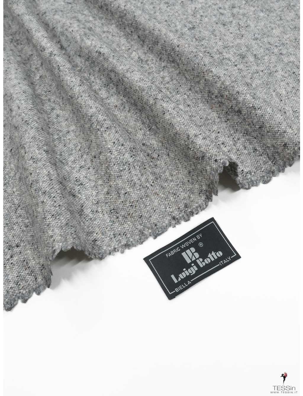 Knickerbocker Tweed Fabric Wool & Silk Light Grey Luigi Botto LB-TWLS ...