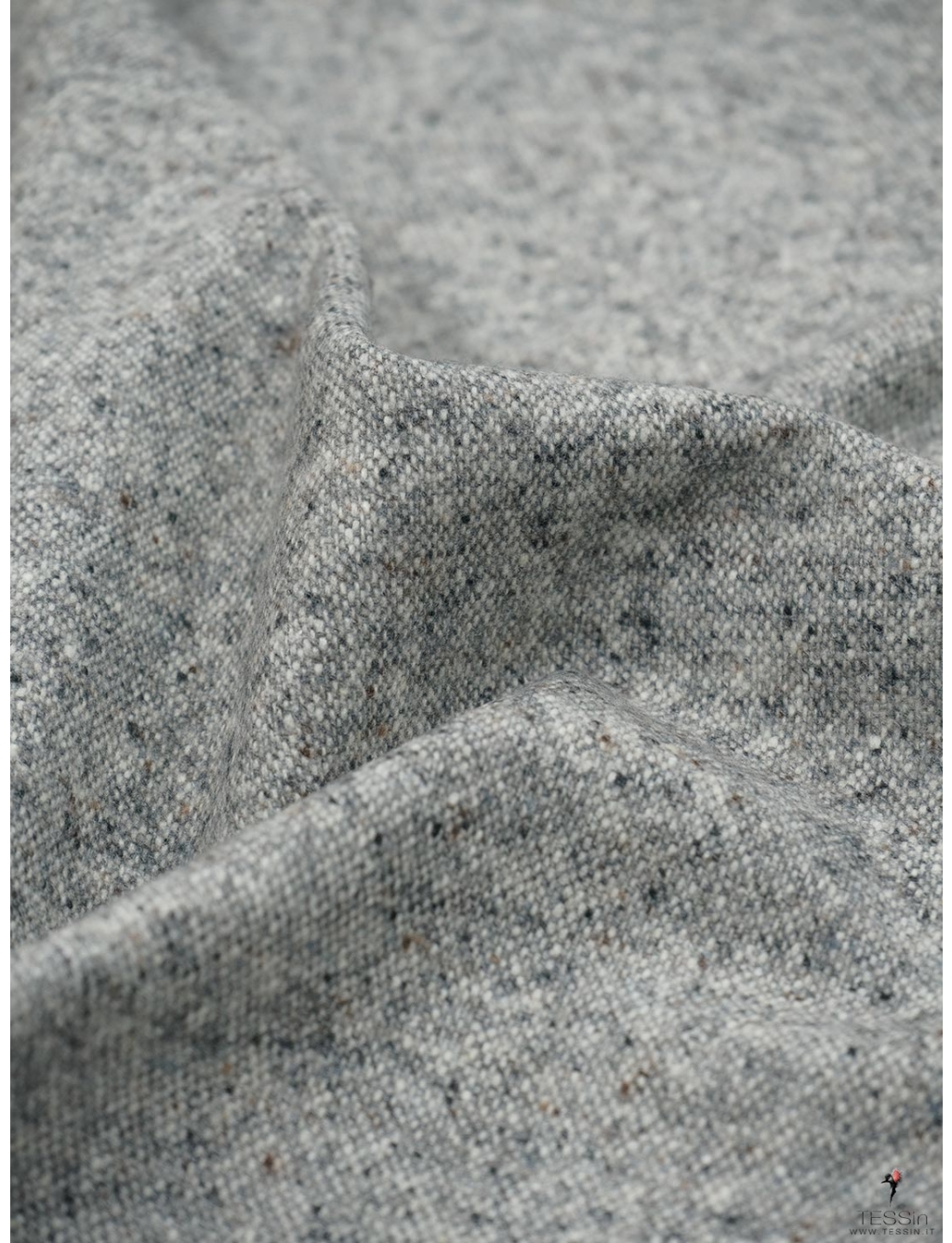 Knickerbocker Tweed Fabric Wool & Silk Light Grey Luigi Botto LB-TWLS ...